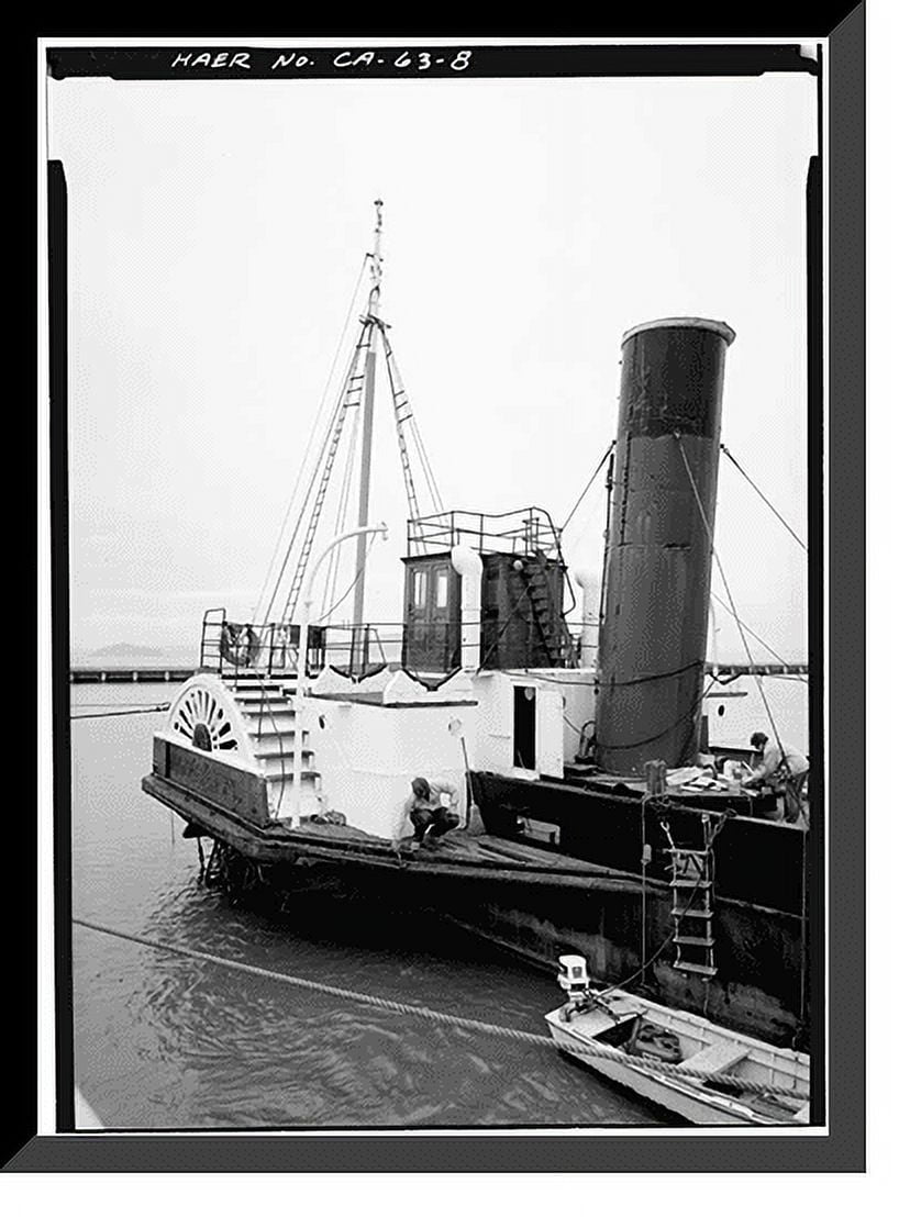 Historic Framed Print, Steam Tug EPPLETON HALL, Hyde Street Pier, San ...