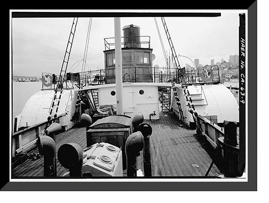Historic Framed Print, Steam Tug EPPLETON HALL, Hyde Street Pier, San ...