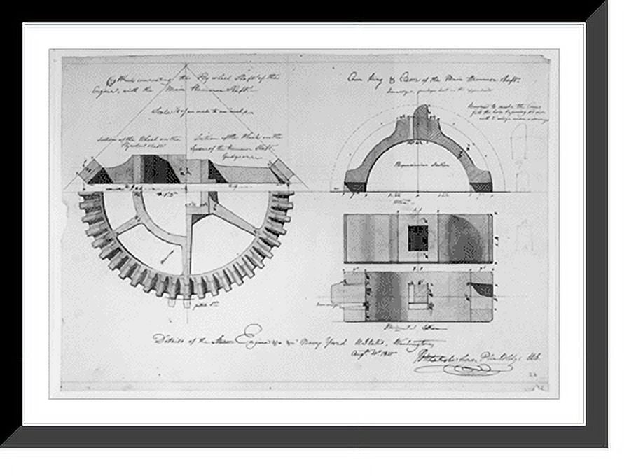 Historic Framed Print, [Steam engine, Washington Navy Yard, Washington ...