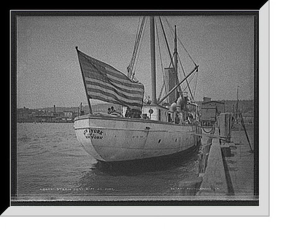 Historic Framed Print, Steam pilot boat at dock, 17-7/8" x 21-7/8 ...