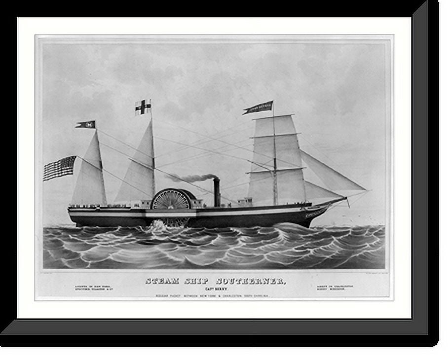 Historic Framed Print, Steam ship Southerner, Capt. Berry. Regular ...