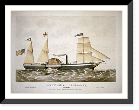 Historic Framed Print, Steam ship Southerner, Capt. Berry. Regular ...