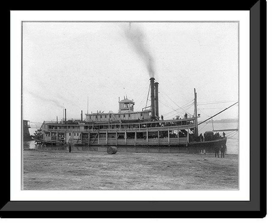 Historic Framed Print, [Steamboat TELL CITY at levee], 17-7/8" x 21-7/8 ...