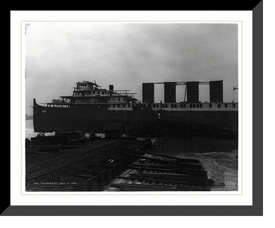 Historic Framed Print, Steamer Seeandbee" from port - bow during its ...