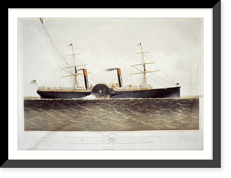 Historic Framed Print, Steamship Adriatic 5,888 tons, 1350 horse power ...