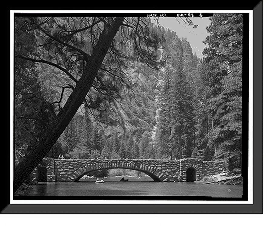 Historic Framed Print, Stoneman Bridge, Spanning Merced River on ...