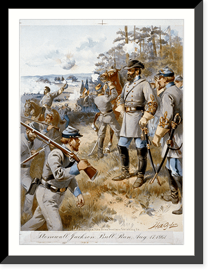 Historic Framed Print, Stonewall Jackson, Bull Run, Aug. 17, 1861 - 2 ...