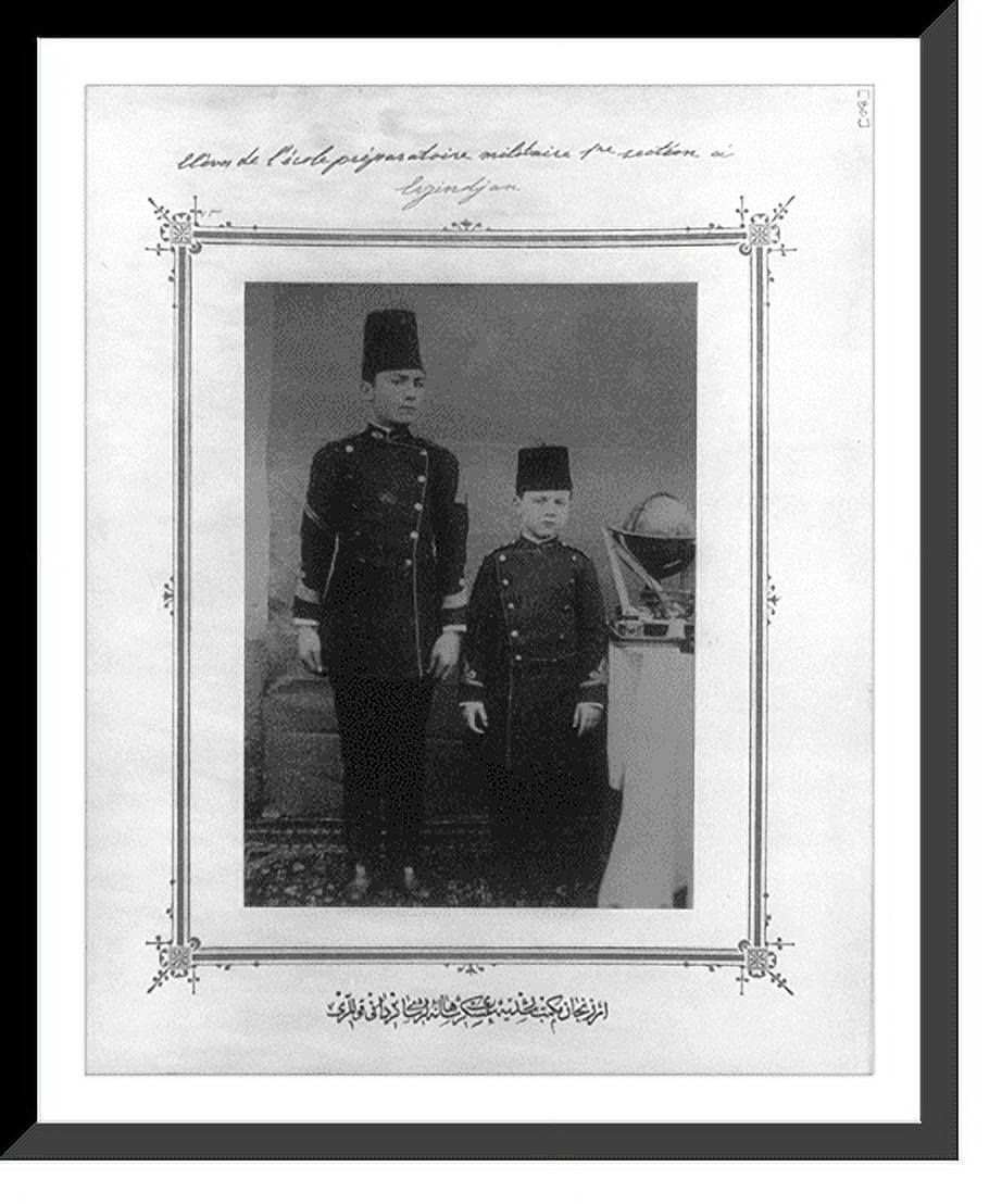 Historic Framed Print, [Students, imperial military middle school ...