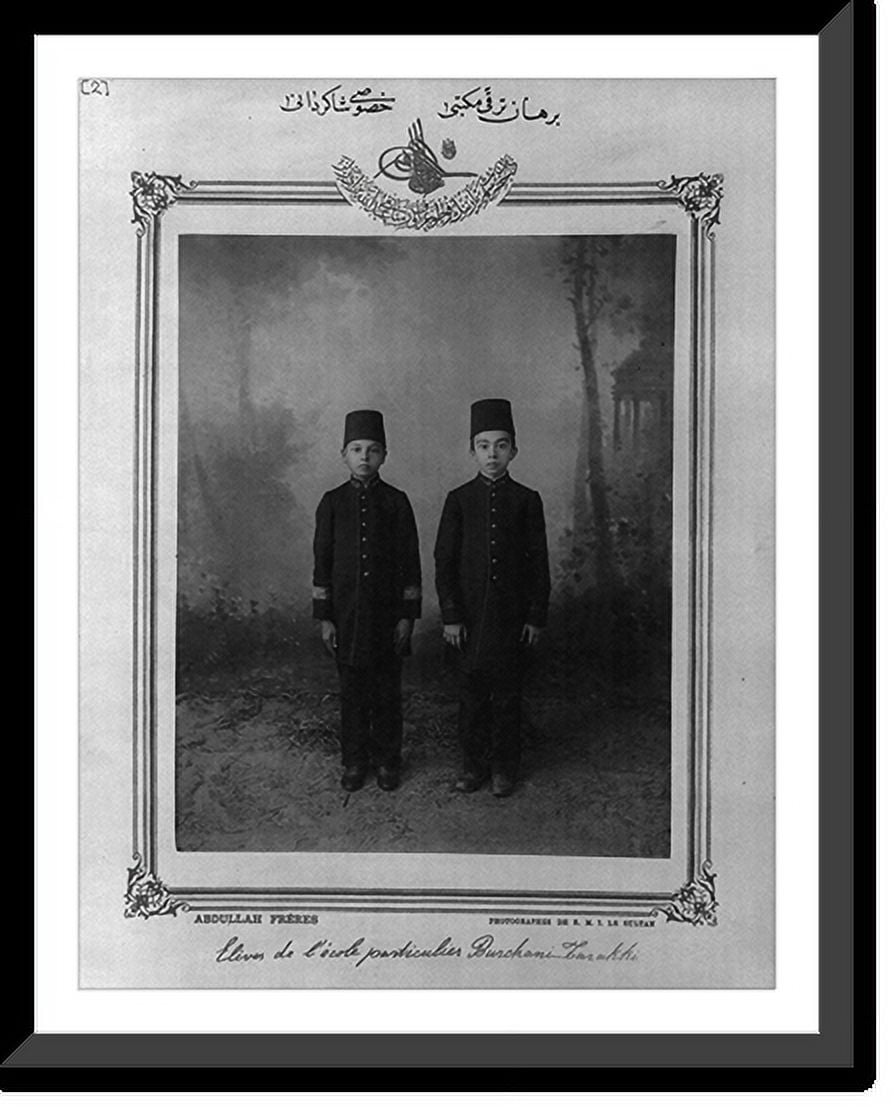 Historic Framed Print, [Students, private school, Burhan-i Terakki ...