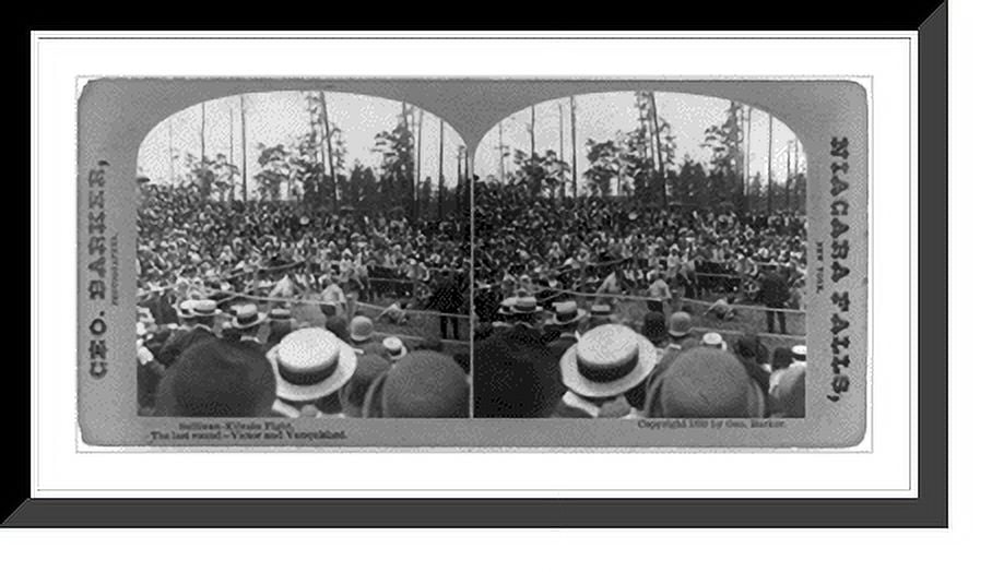 Historic Framed Print, Sullivan-Kilrain fight. The last round. victor ...