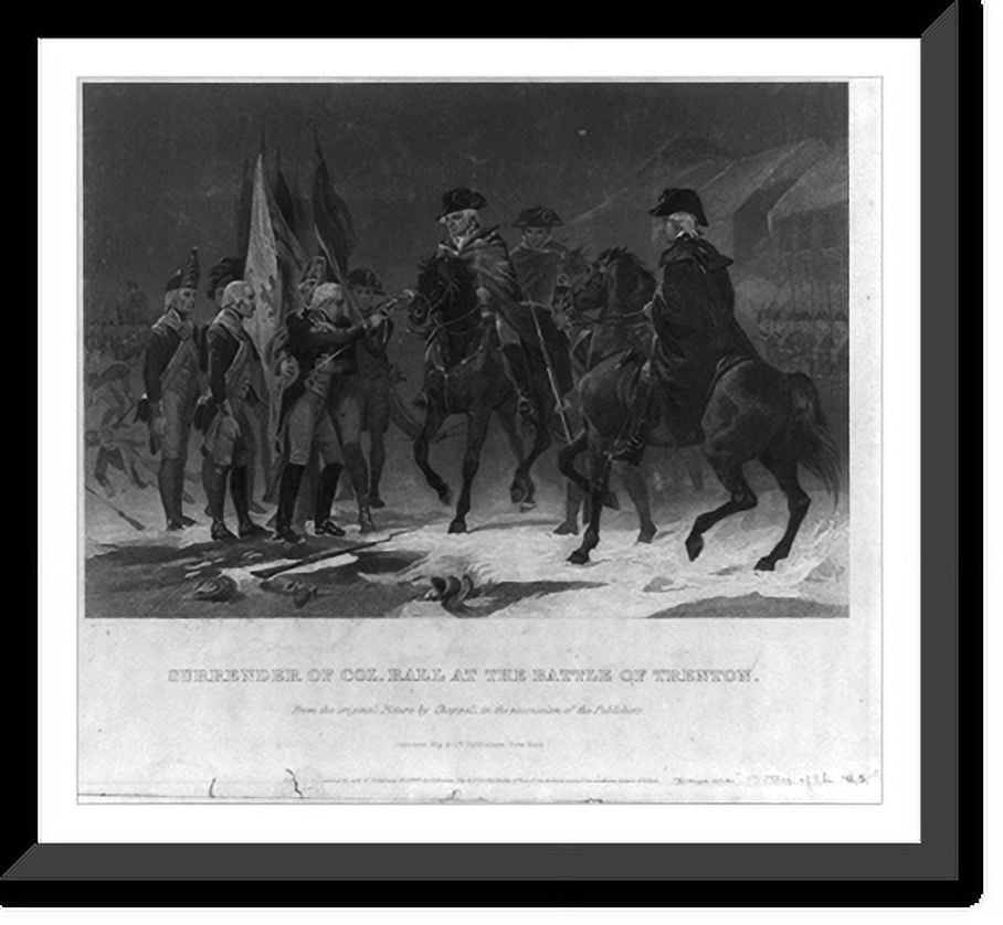 Historic Framed Print, Surrender of Col. Rall at the Battle of Trenton ...