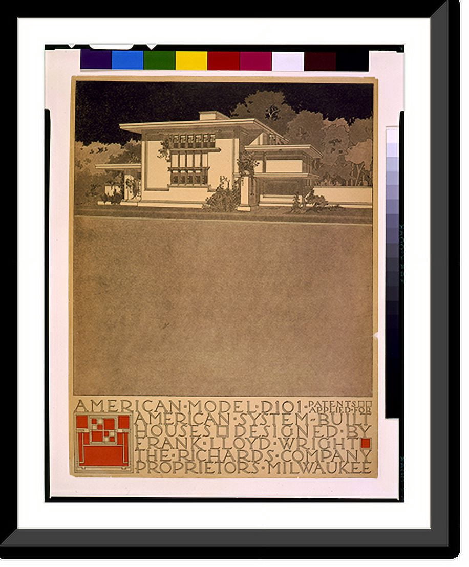 Historic Framed Print, [System of prefabricated houses (American System ...