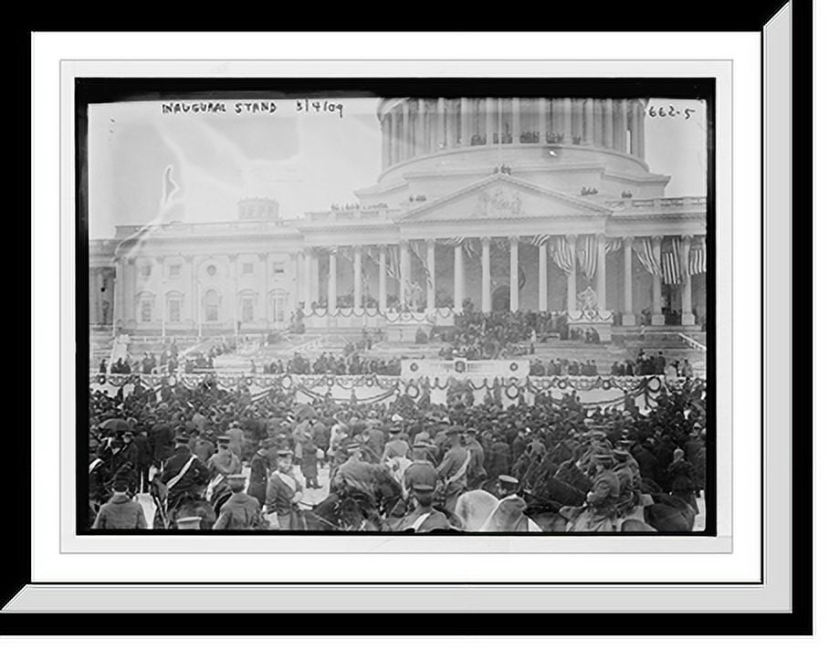 Historic Framed Print, Taft Inauguration, inaugural podium at Capitol ...