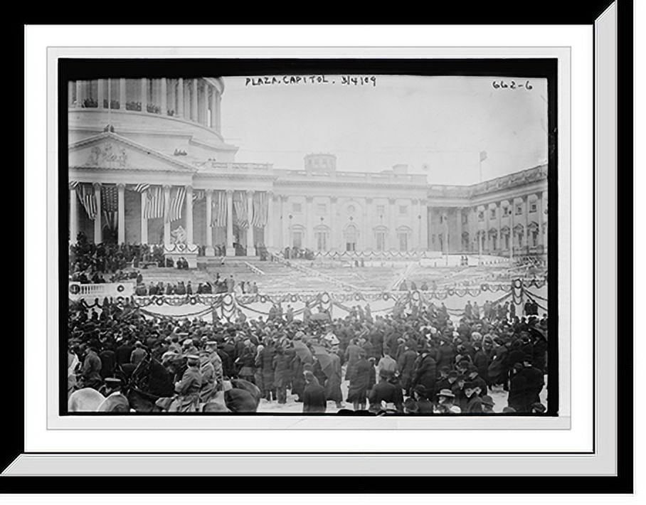 Historic Framed Print, Taft Inauguration, inaugural stand at Capitol ...