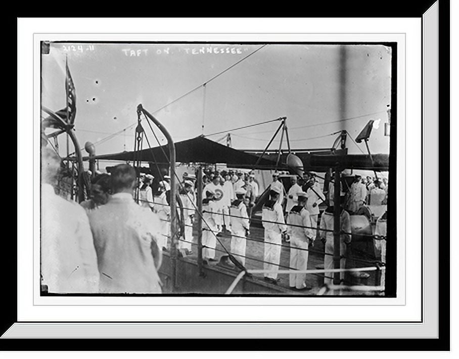 Historic Framed Print, Taft on the "Tennessee" ship, 17-7/8" x 21-7/8 ...