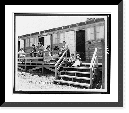 Historic Framed Print, Tanforan (Calif.) Assembly Center . A family ...