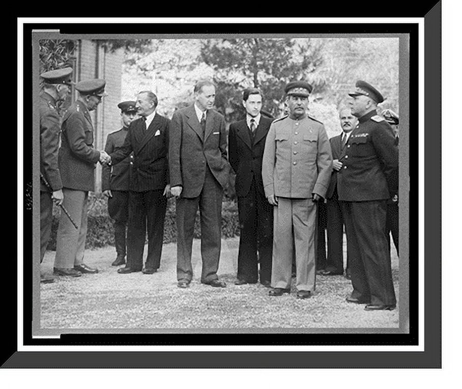 Historic Framed Print, Teheran, Iran. Dec. 1943. Standing outside the ...