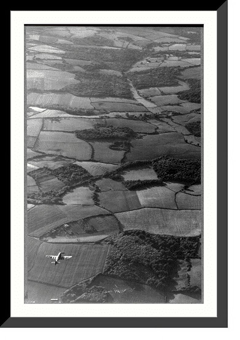 Historic Framed Print, [Tempest aircraft in pursuit of a jet-propelled ...