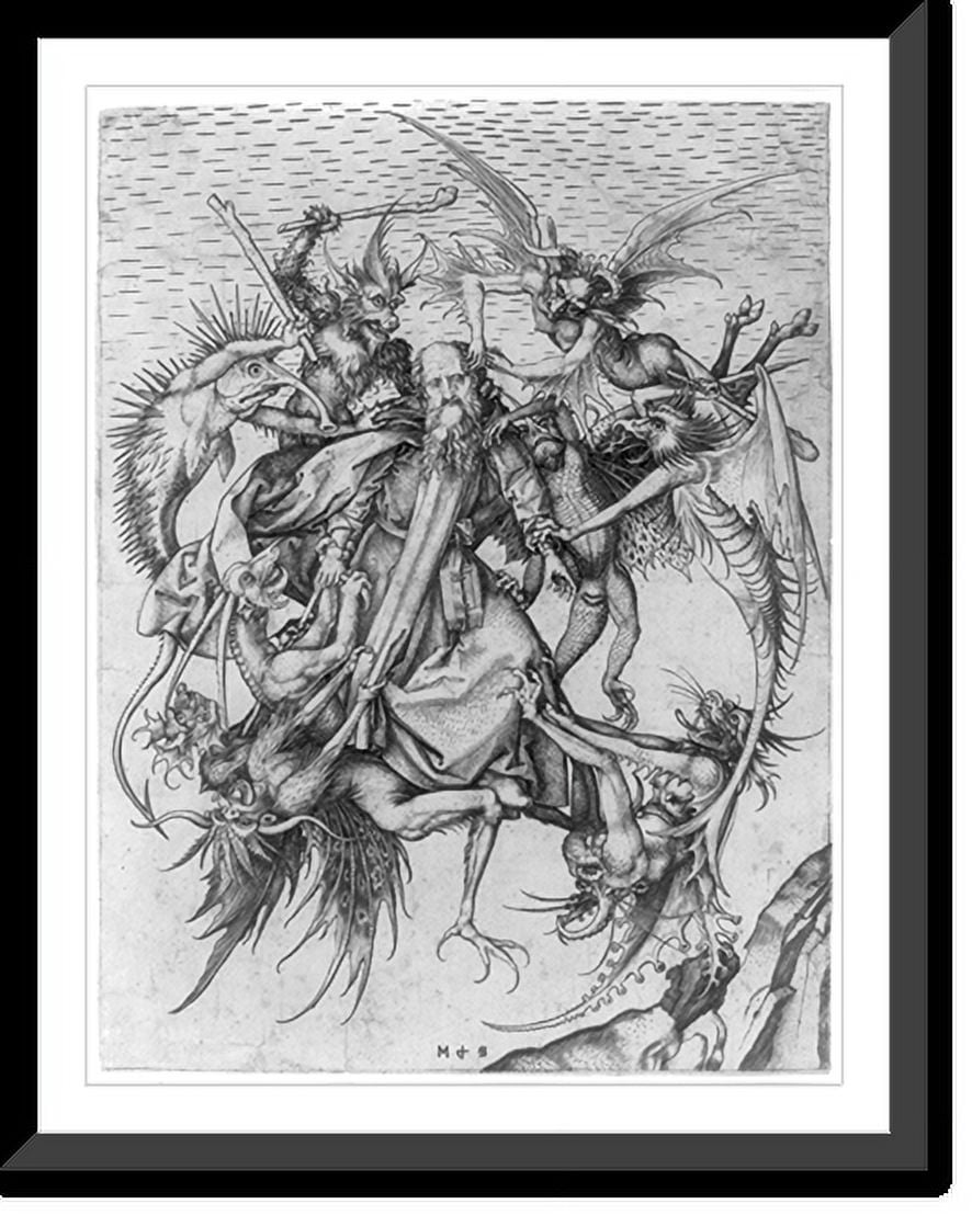 Historic Framed Print, [Temptation of St. Anthony].MS., 17-7/8" x 21-7/ ...