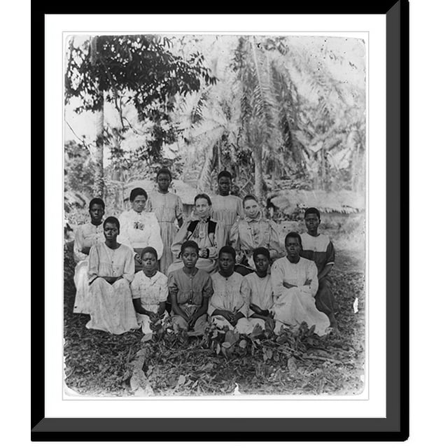 Historic Framed Print, Ten legally married women posed with Mrs. Mil ...