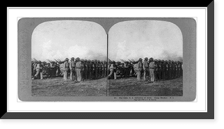 Historic Framed Print, The 24th U.S. Infantry at drill, Camp Walker ...