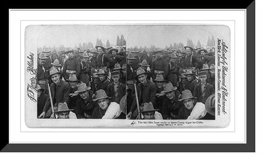 Historic Framed Print, The 8th Ohio boys ready to leave Camp Alger for ...