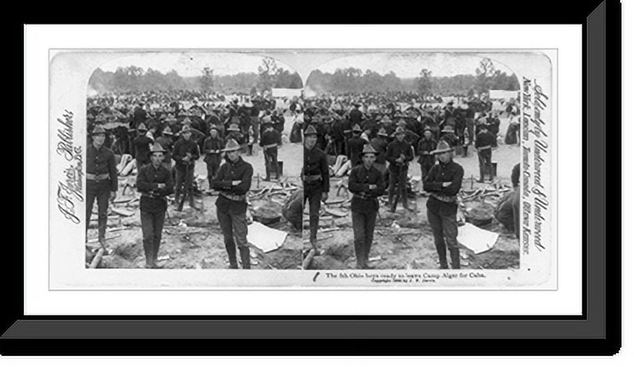 Historic Framed Print, The 8th Ohio boys ready to leave Camp Alger for ...