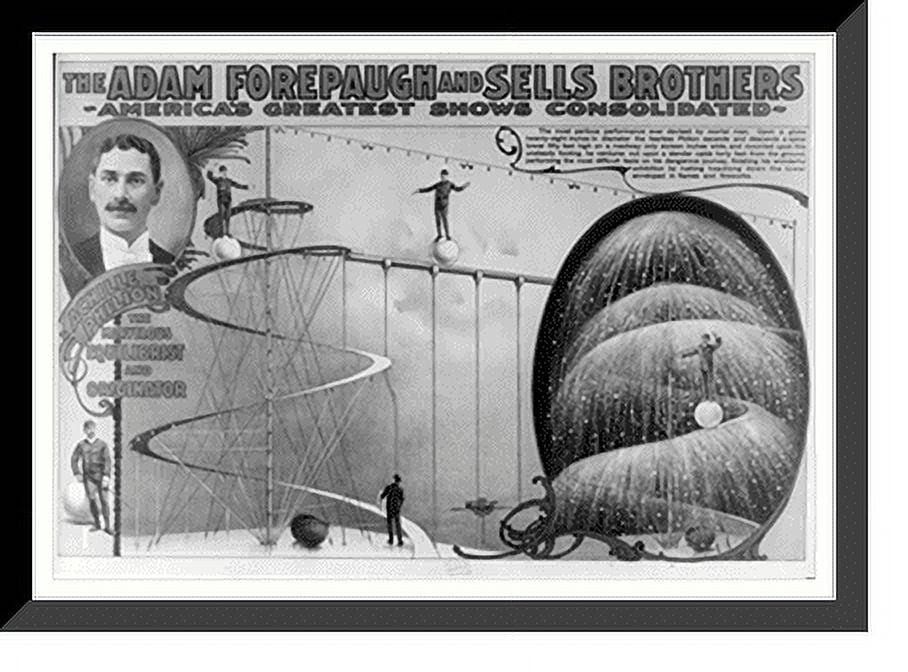 Historic Framed Print, The Adam Forepaugh and Sells Brothers America's ...