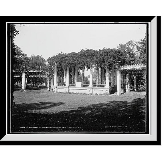 Historic Framed Print, The Amphitheatre and Rostrum, National Cemetery ...