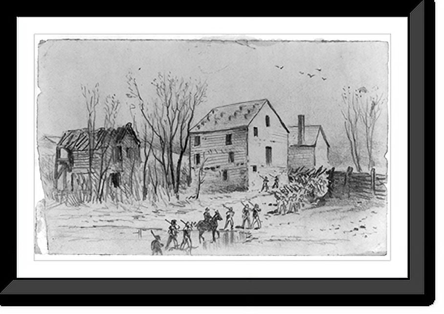 Historic Framed Print, The Army of the Potomac crossing Broad Run ...