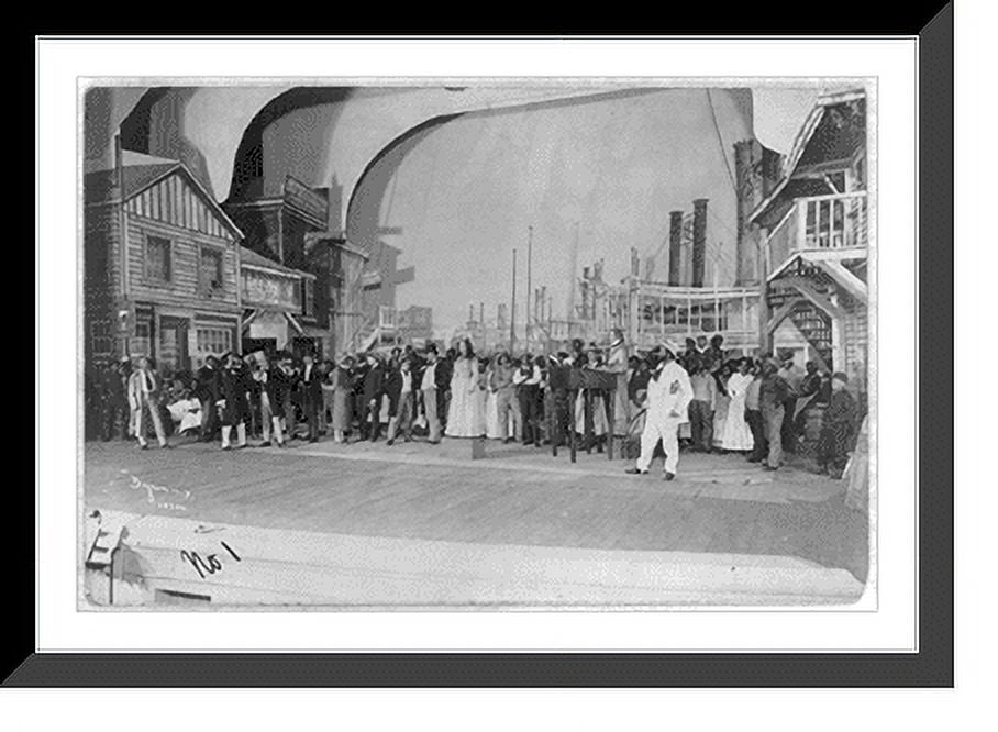 Historic Framed Print, The Auction Scene, 17-7/8" x 21-7/8" - Walmart.com