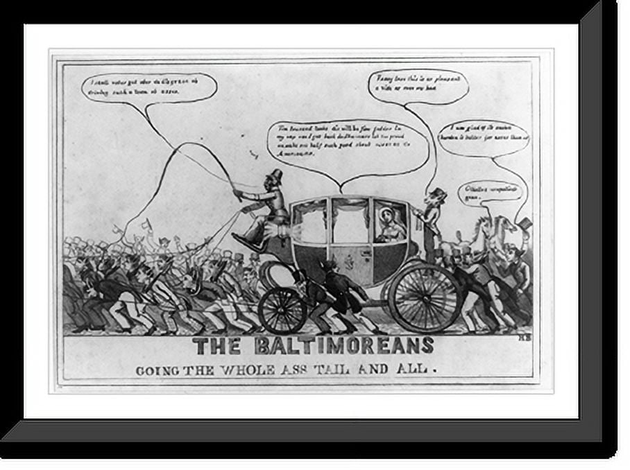 Historic Framed Print, The Baltimoreans going the whole ass tail and ...
