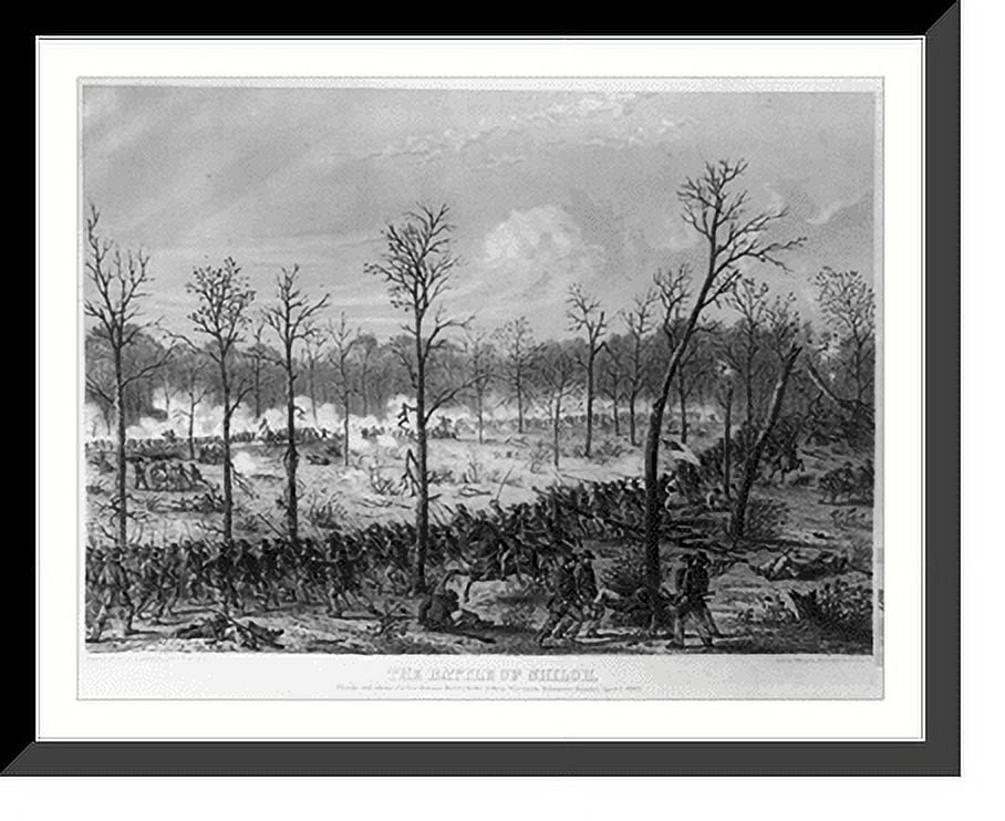 Historic Framed Print, The Battle of Shiloh, 17-7/8" x 21-7/8" - Walmart.com