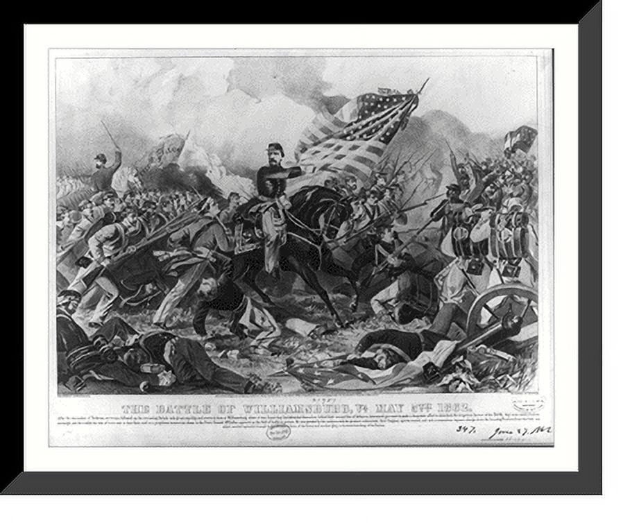Historic Framed Print, The Battle of Williamsburg, Va. May 5th 1862, 17-7/8" x 21-7/8" - Walmart.com