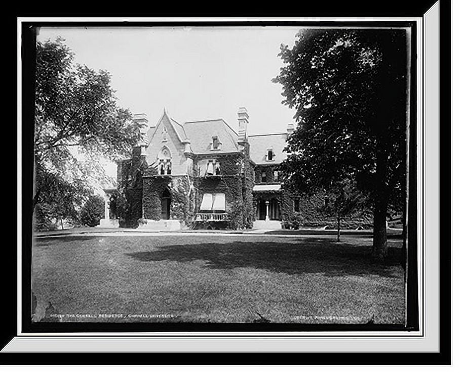 Historic Framed Print, The Cornell residence, Cornell University, 17-7/ ...