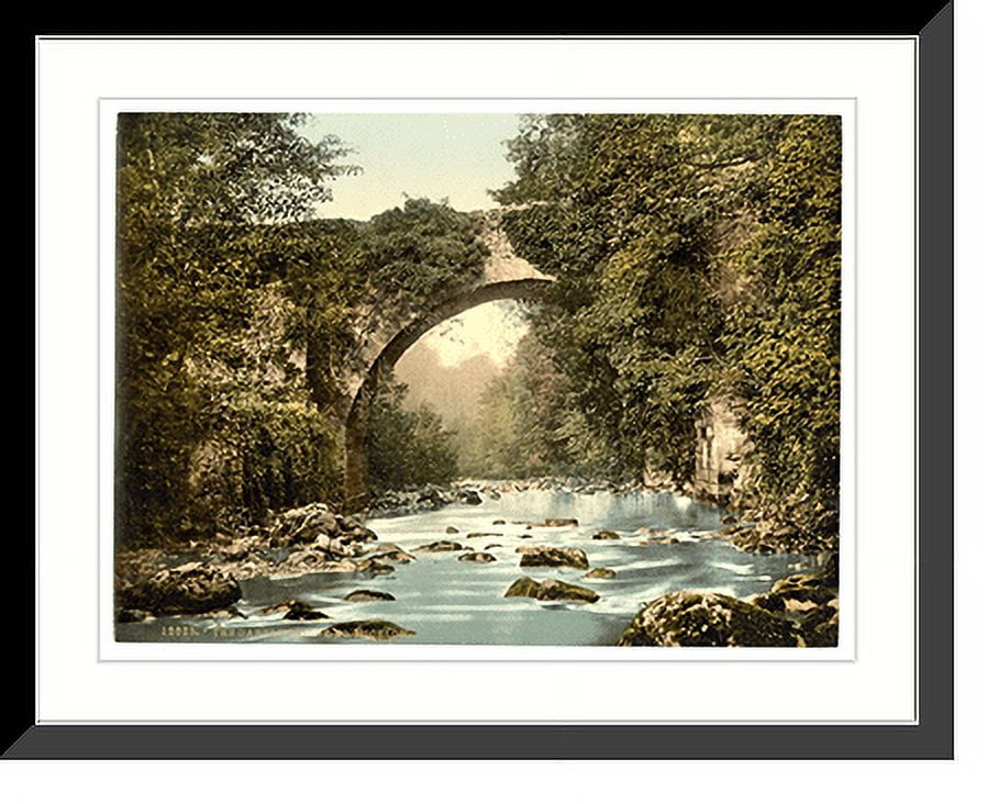 Historic Framed Print, The Dargle Bridge. Co. Wicklow Ireland, 17-7/8 ...