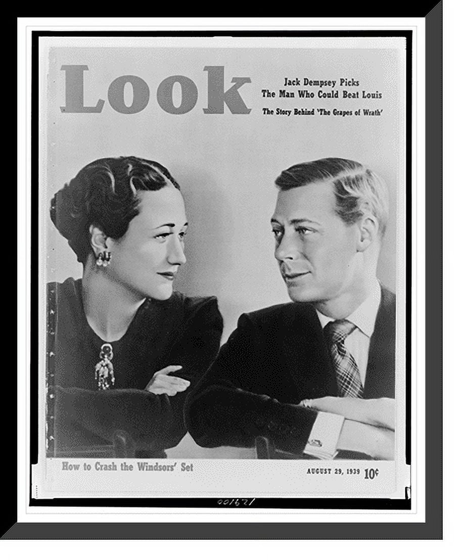 Historic Framed Print, [The Duke and Duchess of Windsor, head-and ...