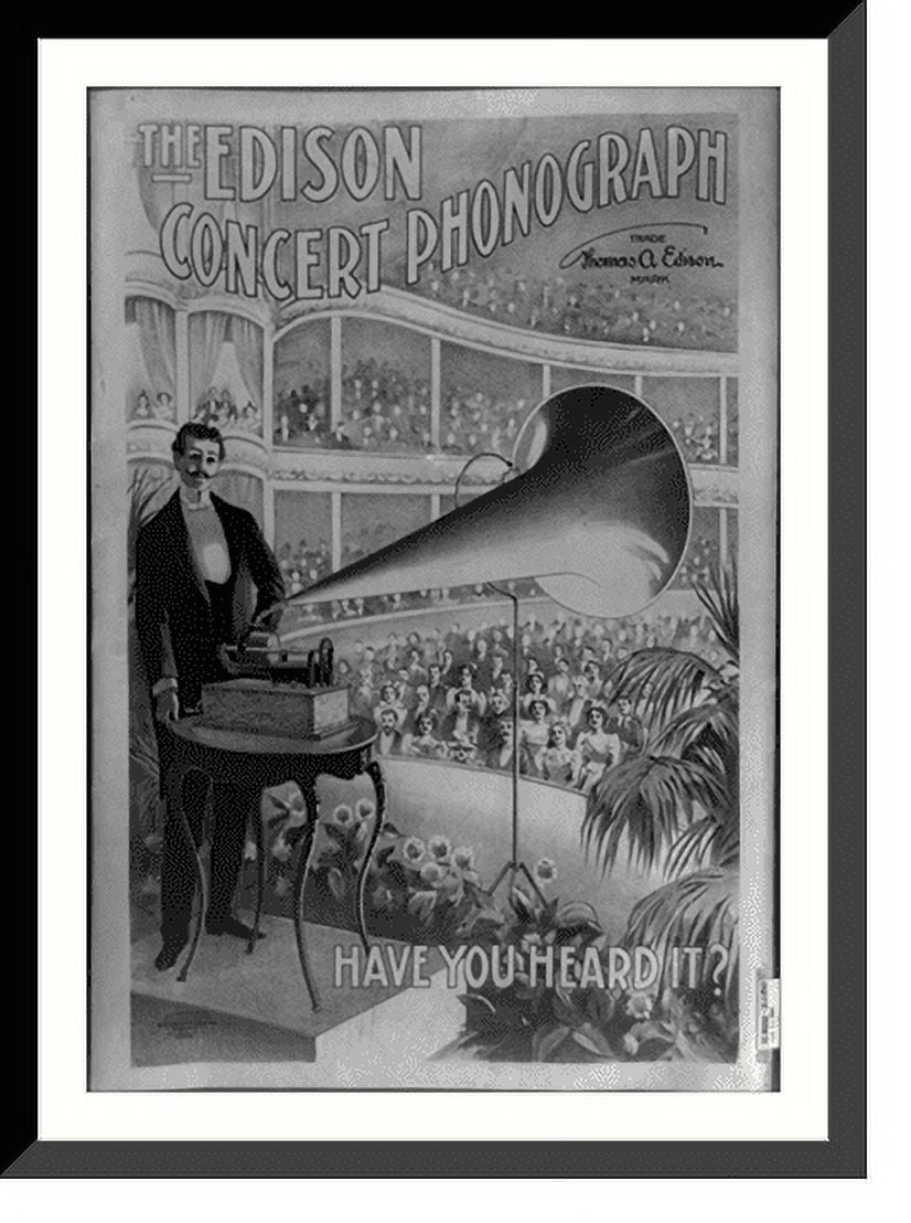 Historic Framed Print, The Edison concert phonograph Have you heard it ...