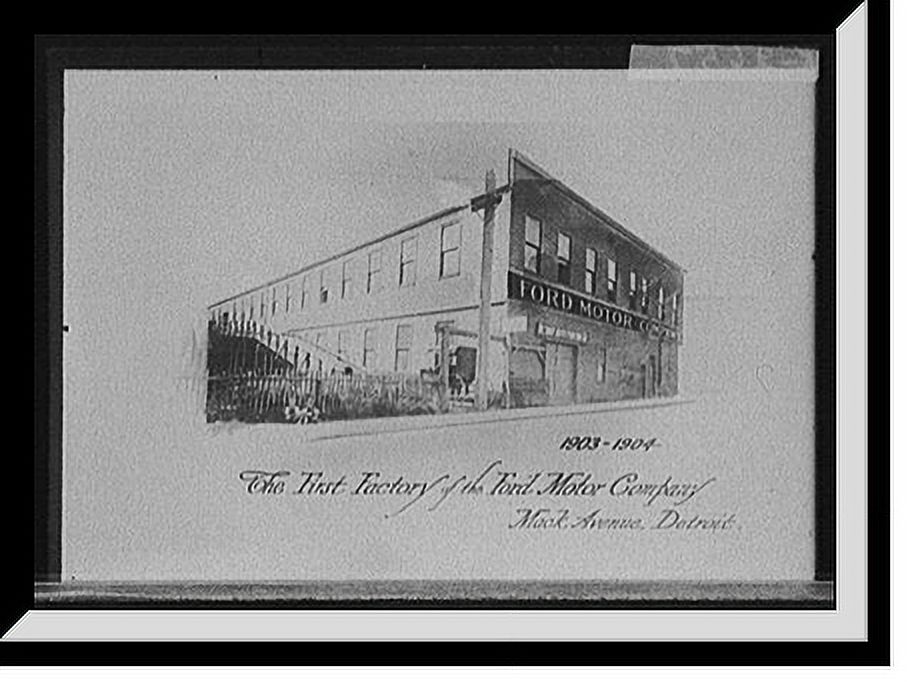 Historic Framed Print, The First factory of the Ford Motor Company ...
