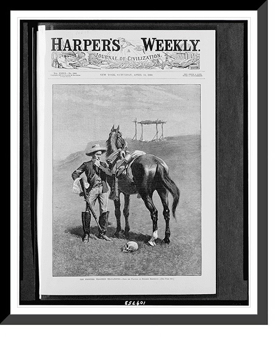 Historic Framed Print, The Frontier trooper's thanatopsis.from the ...