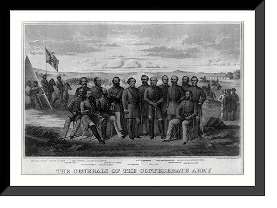 Historic Framed Print, The Generals of the Confederate Army, 17-7/8" x ...