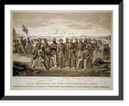Historic Framed Print, The Generals of the Confederate Army - 2, 17-7/8 ...