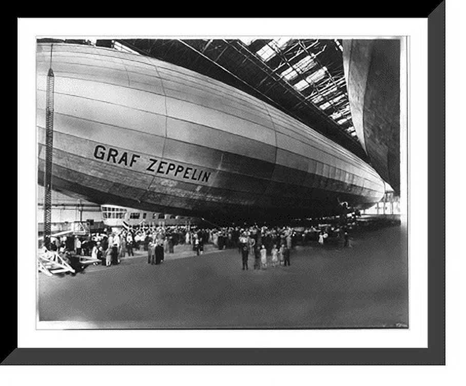 Historic Framed Print, The Graf Zeppelin in the hangar at Lakehurst, N ...