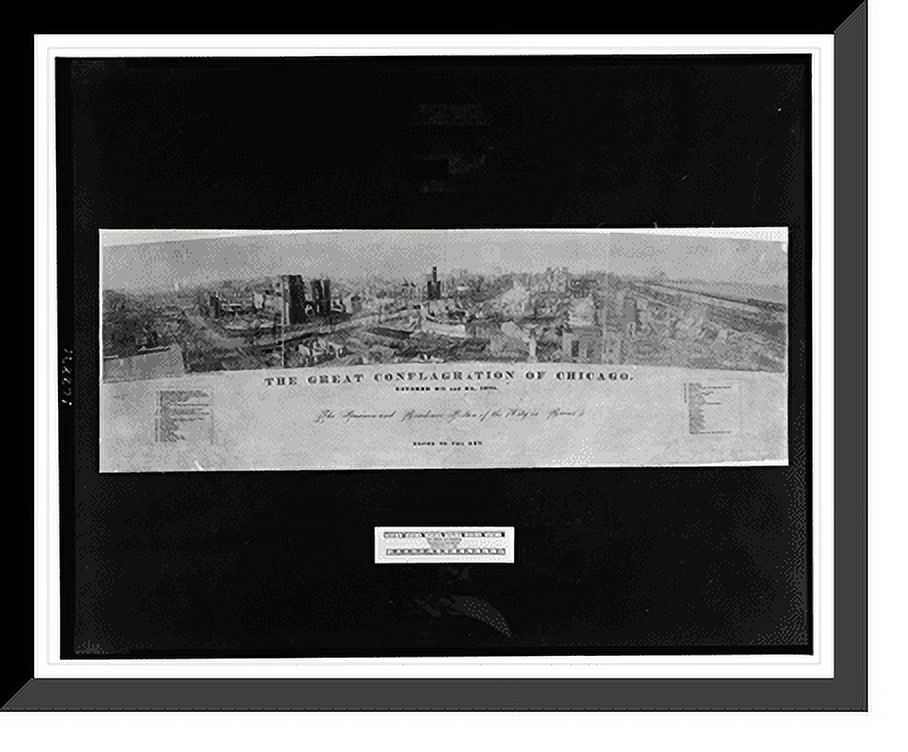 Historic Framed Print, The Great conflagration of Chicago. October 8th ...