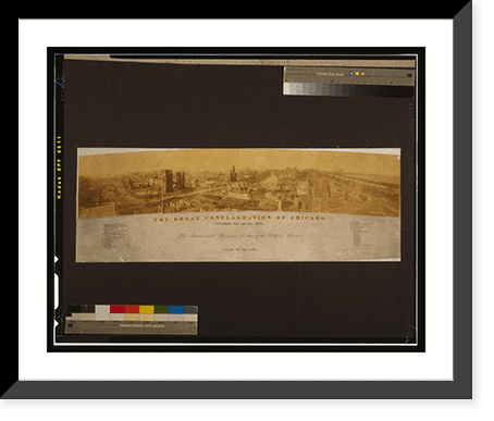 Historic Framed Print, The Great conflagration of Chicago. October 8th ...