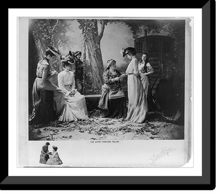 Historic Framed Print, The Gypsy fortune teller, 17-7/8" x 21-7/8 ...