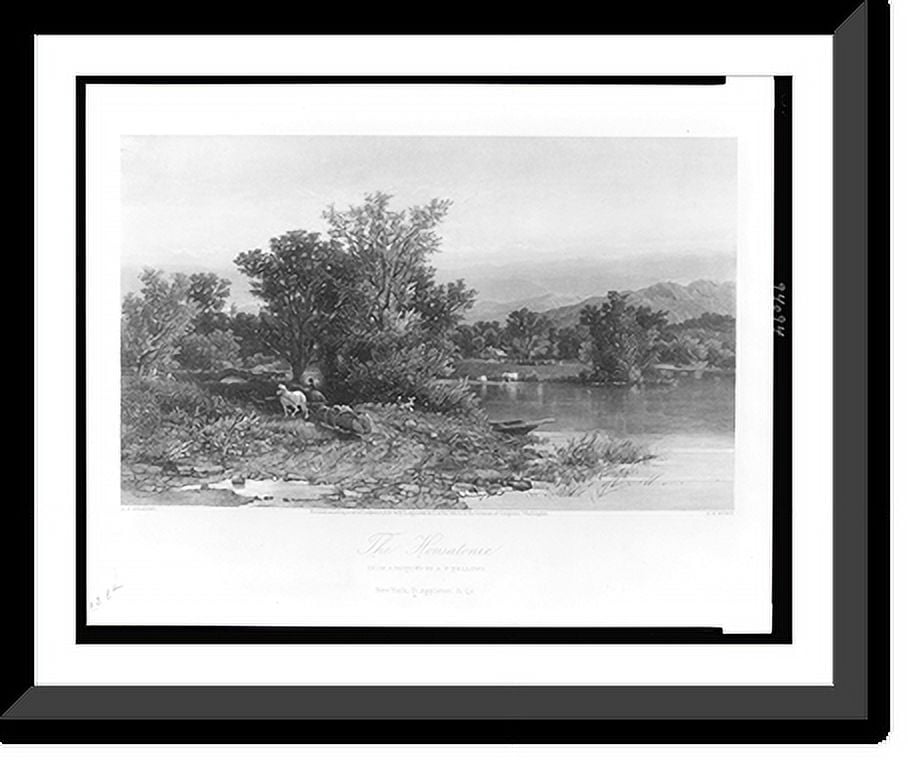 Historic Framed Print, The Housatonic.S.V. Hunt ; from a painting by A ...