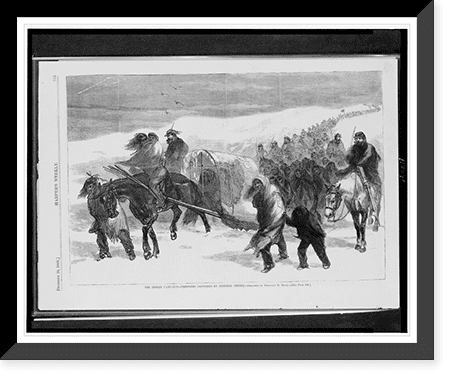 Historic Framed Print, The Indian campaign. prisoners captured by General Custer.sketched by ...