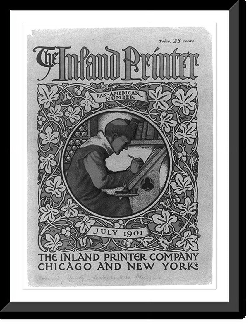 Historic Framed Print, [The Inland Printer cover, July 1901, with a ...