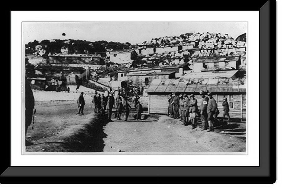 Historic Framed Print, [The Italian Front: Bowling in an outdoor alley ...